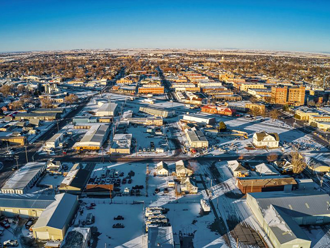 This Scottsbluff aerial scene captures the essence of unhurried living where every day feels like Saturday.