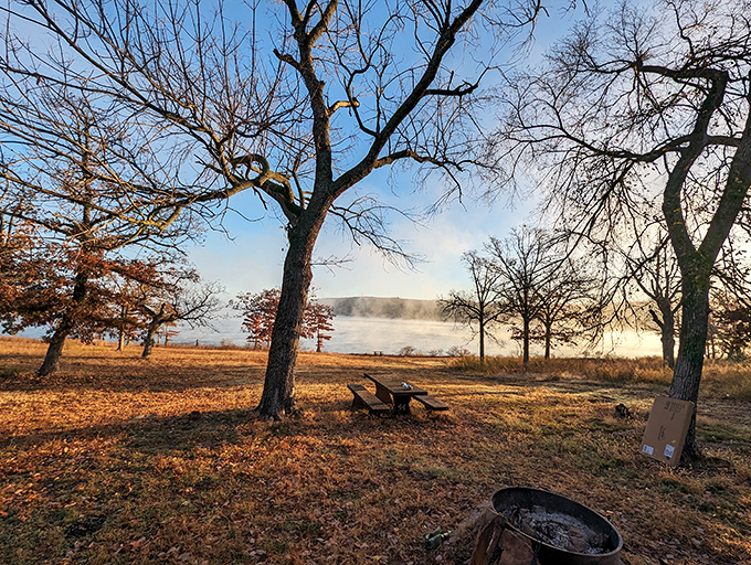 Morning mist rises like nature's own coffee steam, promising adventures as rich as the view.