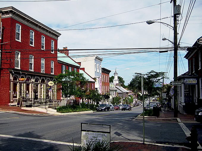 Historic buildings in Shepherdstown stand shoulder to shoulder like old friends who've weathered many storms together but still have stories to share.