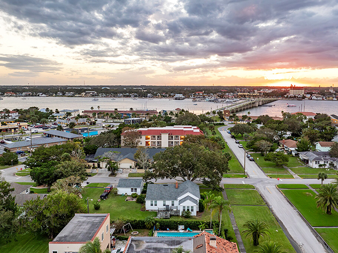The Flagler legacy stands majestic against the skyline, like a postcard from Florida's Gilded Age come to life.