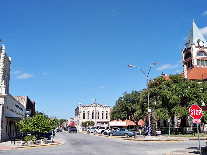 Stephenville's courthouse square offers that perfect small-town Texas vibe where traffic jams mean three cars at the stop sign.