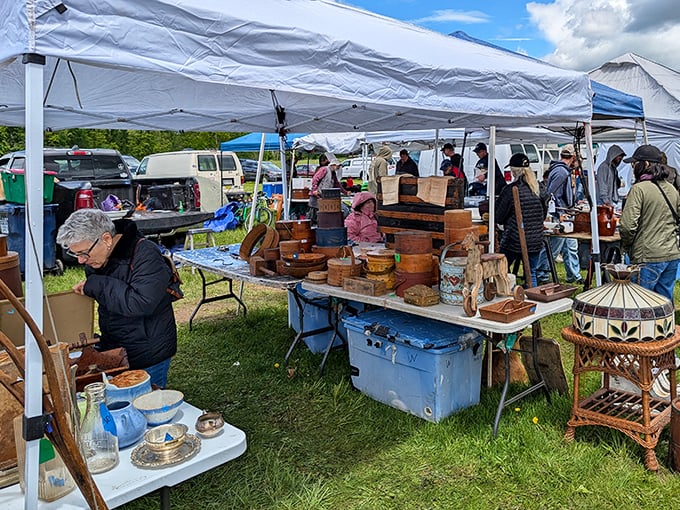 Wooden boxes overflow with memories waiting to become your next favorite conversation starter.