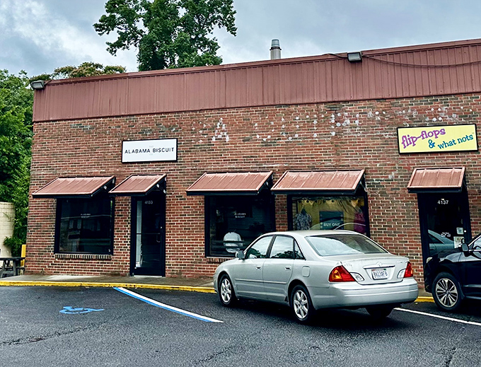 That brick facade whispers promises of buttery biscuits that'll ruin you for life.