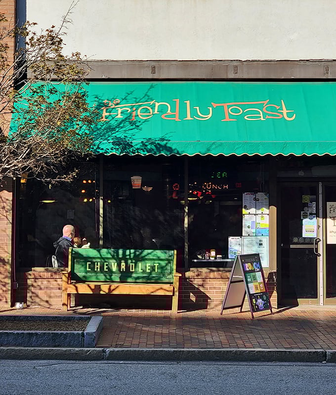 Step inside this colorful corner spot where traditional breakfast gets a delightfully quirky makeover that surprises and delights.