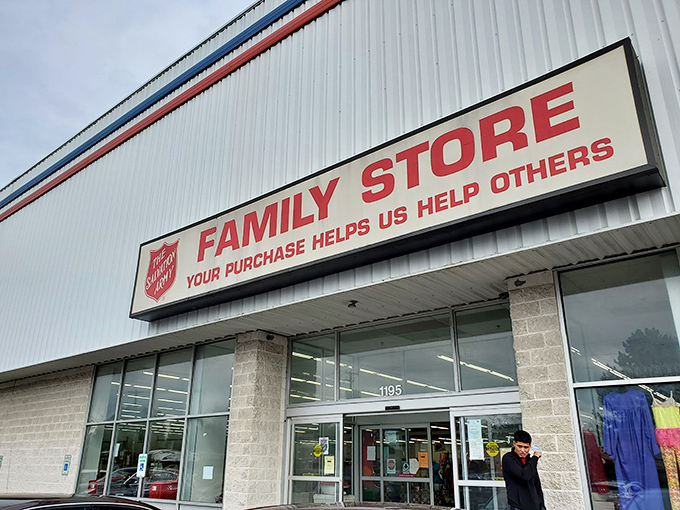 "Your purchase helps us help others" &ndash; the Salvation Army's promise shines as bright as their iconic sign.