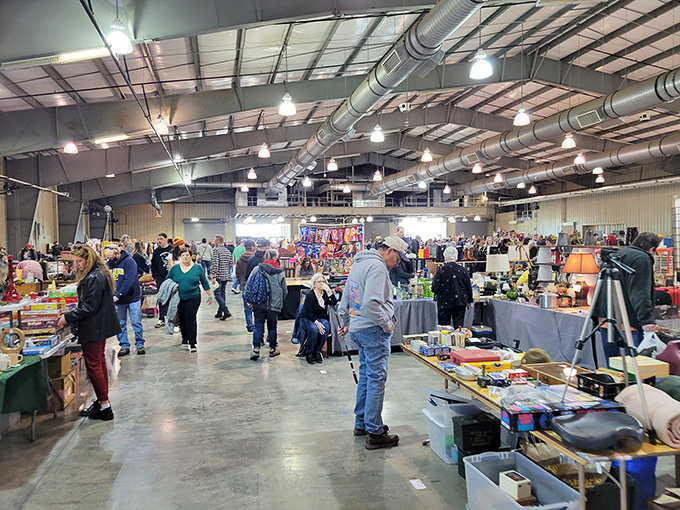 Modern comfort meets old-school treasure hunting in this spacious, well-lit shopping paradise.