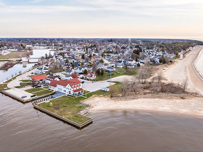 Two Rivers' historic downtown buildings have witnessed generations of lake life, standing proudly against Wisconsin's changing seasons.