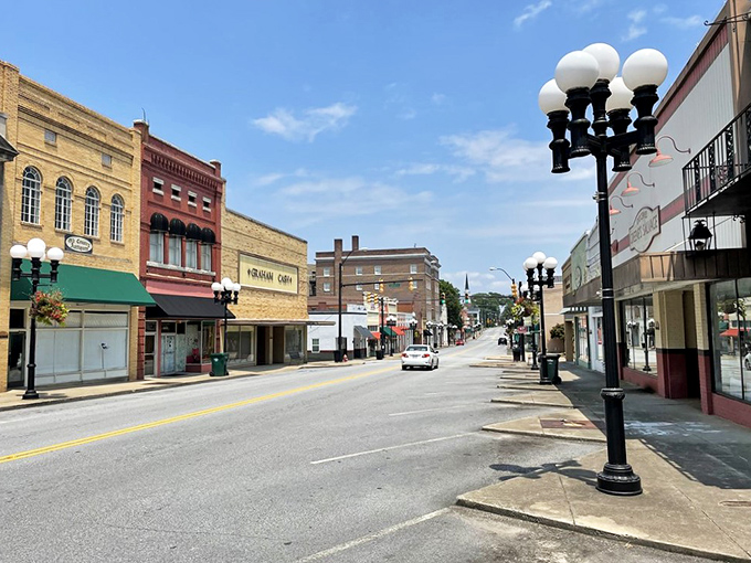 Brick buildings with character line Union's main drag, where affordable living meets small-town charm in perfect harmony.
