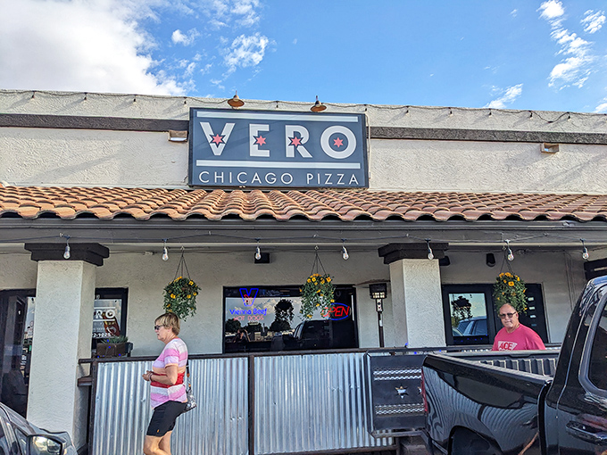 Vero's daytime charm hints at the Windy City magic waiting behind those doors.