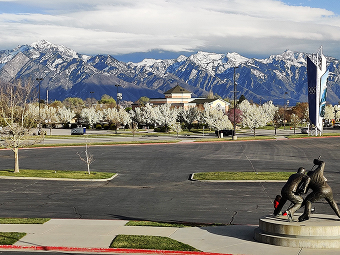 Neighborhood streets stretch wide like open arms, welcoming families to affordable living done right in Utah.