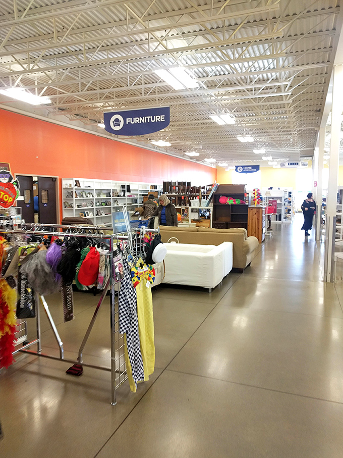 The furniture section showcases everything from practical sofas to quirky accent pieces that could star in their own home makeover show.