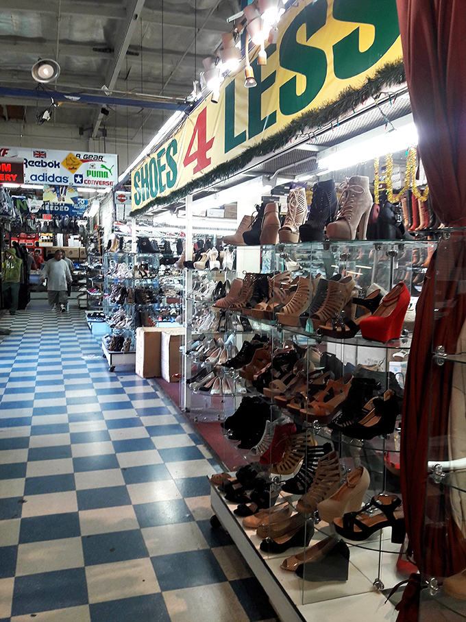 The shoe section alone could keep you browsing for hours. From practical work boots to stilettos that require an advanced degree in balance.