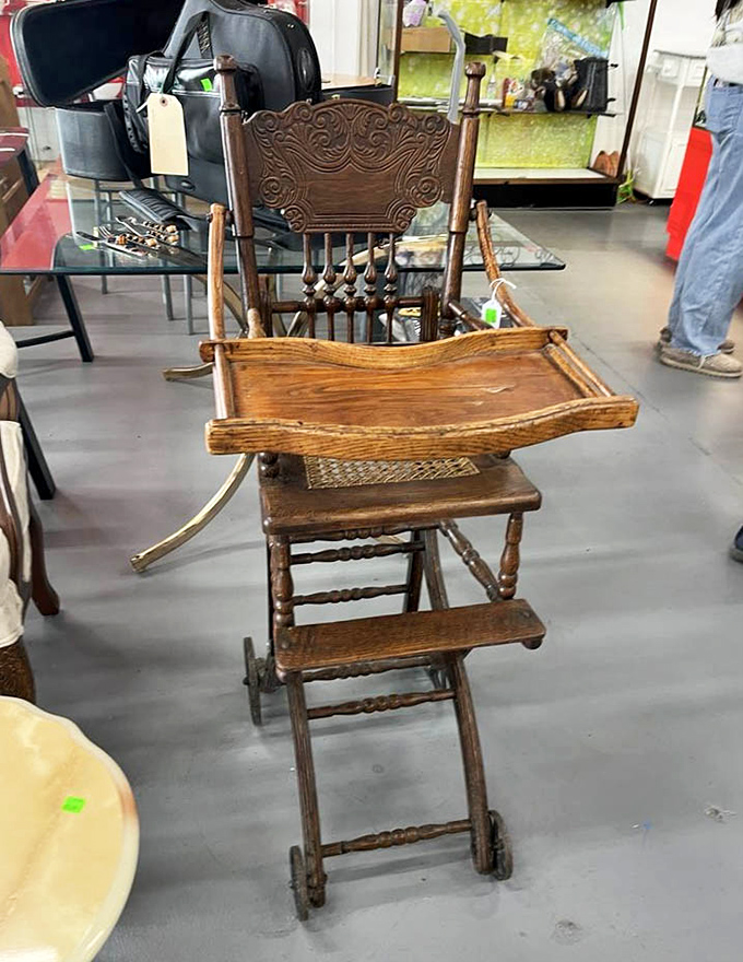 This vintage highchair isn't just furniture&mdash;it's a piece of Americana waiting to tell new stories in someone's home.