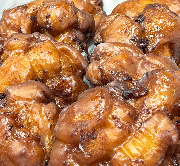 These aren't just apple fritters&mdash;they're glistening monuments to what happens when simple ingredients meet skilled hands. Resistance is futile.