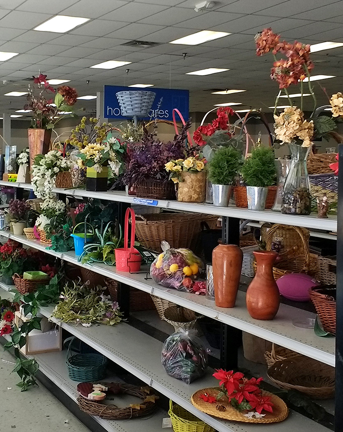 A botanical garden of artificial blooms and decorative vases—perfect for those of us whose thumbs are more beige than green.