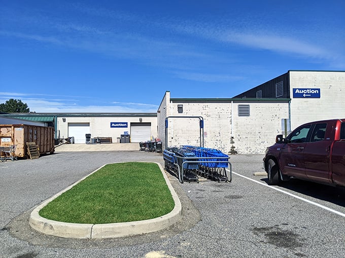 Behind the scenes, where donations get their second chance. The auction area is like the backstage of a Broadway show—where the magic happens before the curtain rises.