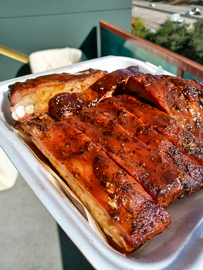 These ribs don't just fall off the bone&mdash;they practically leap into your mouth with a perfect lacquered glaze that whispers, "Resistance is futile."