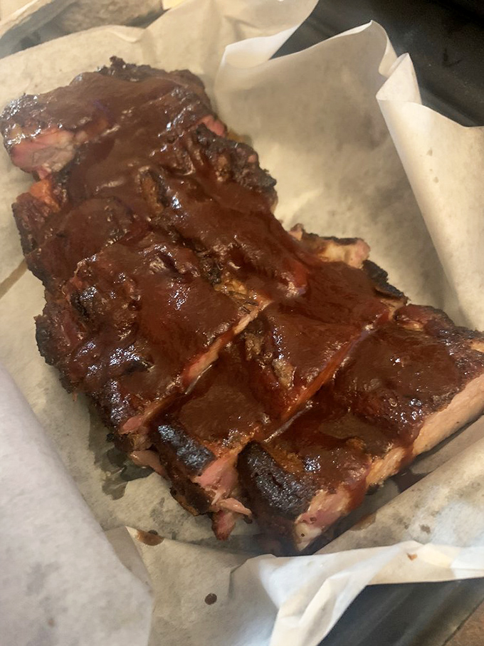 Ribs so tender they're practically falling off the bone before you even pick them up &ndash; barbecue perfection achieved.