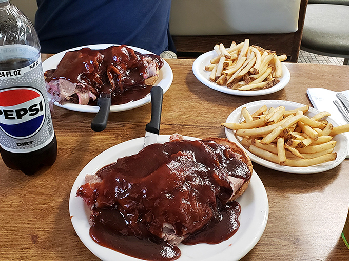 BBQ beef that doesn't mess around, slathered in sauce so good you'll be tempted to lick the plate when nobody's looking.
