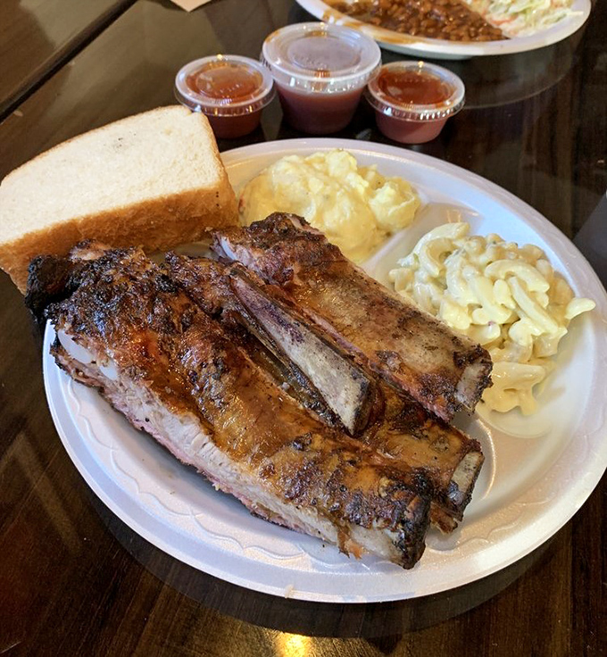 These ribs don't need a filter&mdash;that smoke ring is the real deal, a pink badge of honor earned through hours of patient smoking.