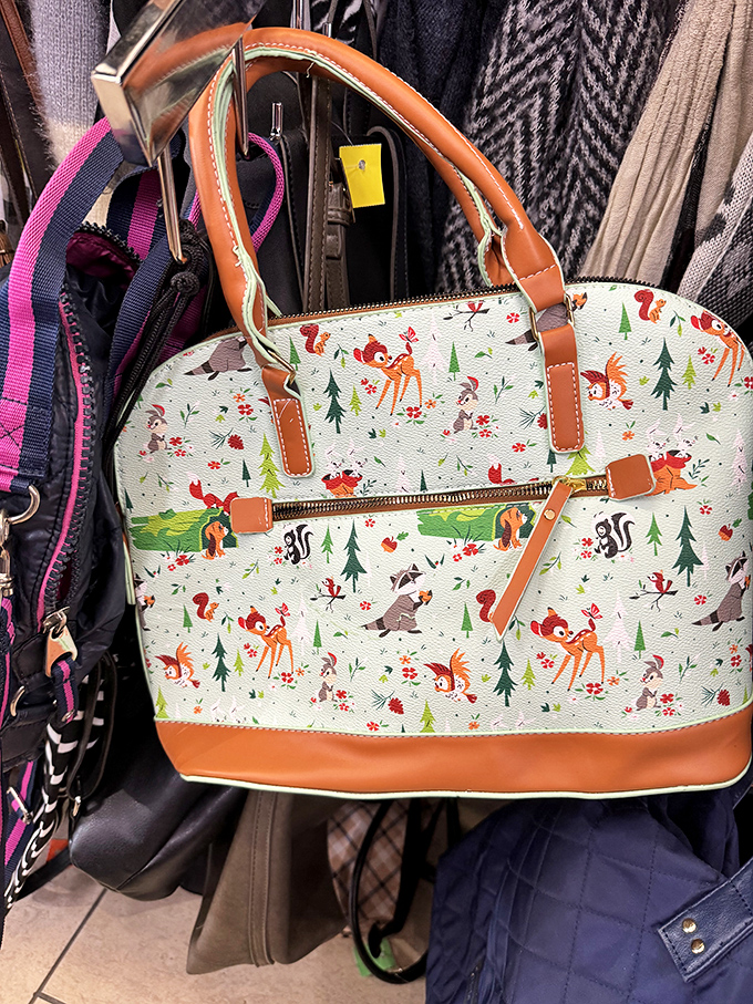 Bambi meets fashion functionality in this whimsical handbag. Someone's Disney dreams are about to become your everyday carry.
