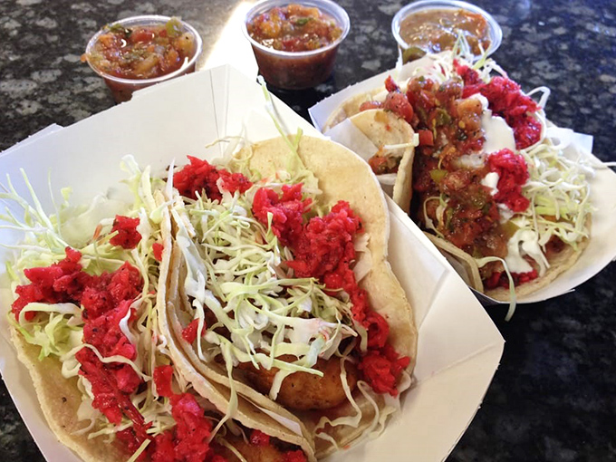 These tacos aren't dressed for the red carpet&mdash;they're dressed for your taste buds, with vibrant salsas that sing in perfect harmony.