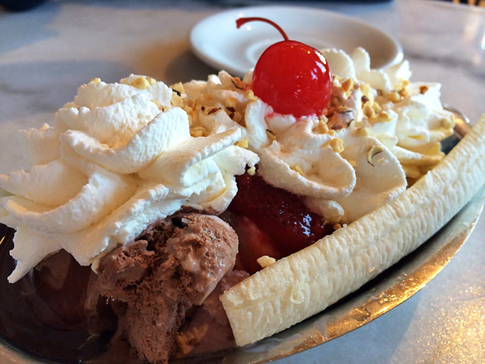 The banana split that launched a thousand diets&mdash;and was worth every calorie. That cherry on top isn't just garnish, it's a victory flag.