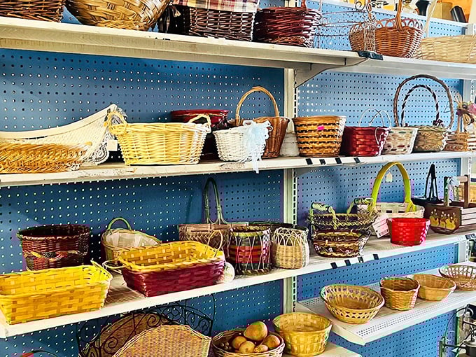 Basket paradise! From picnics to storage solutions, these woven wonders await their next chapter in someone's home story.