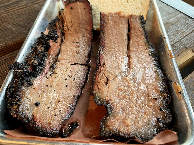 Behold the brisket&mdash;bark so perfect it belongs in a museum, with that telltale pink smoke ring that makes barbecue aficionados weak at the knees.