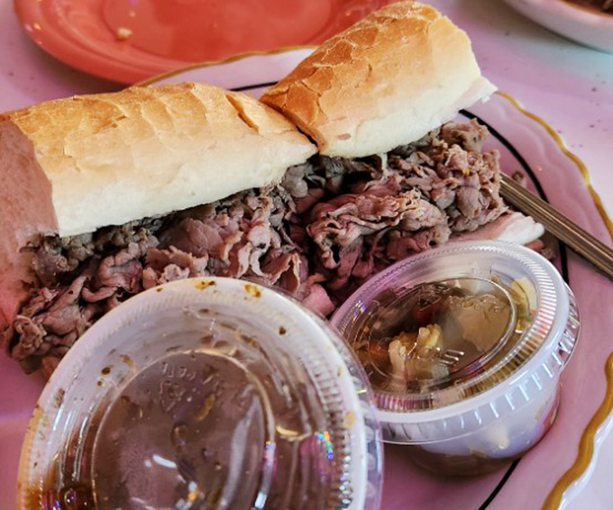 The Italian beef sandwich that launched a thousand road trips&mdash;thinly sliced, perfectly seasoned, and ready for its close-up.