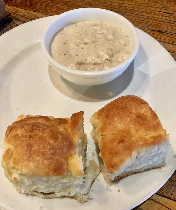 Golden biscuits with cloud-like interiors meet their soulmate in creamy, pepper-flecked gravy &ndash; a Tennessee love story.