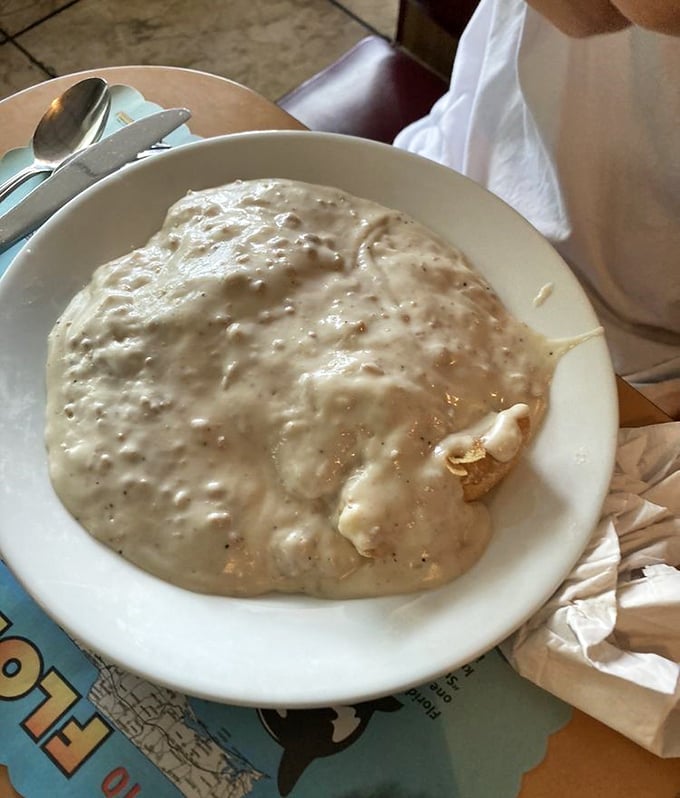 Biscuits and gravy so authentic they could make a Southern grandmother weep with joy &ndash; or jealousy.