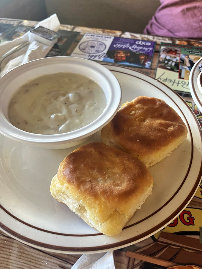 Behold the holy grail of Southern comfort&mdash;biscuits and gravy that would make your grandmother both proud and jealous simultaneously.