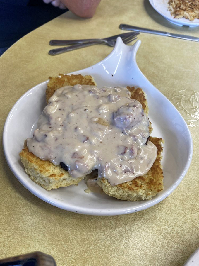 These biscuits and gravy aren't just comfort food—they're a warm, peppery hug on a plate.
