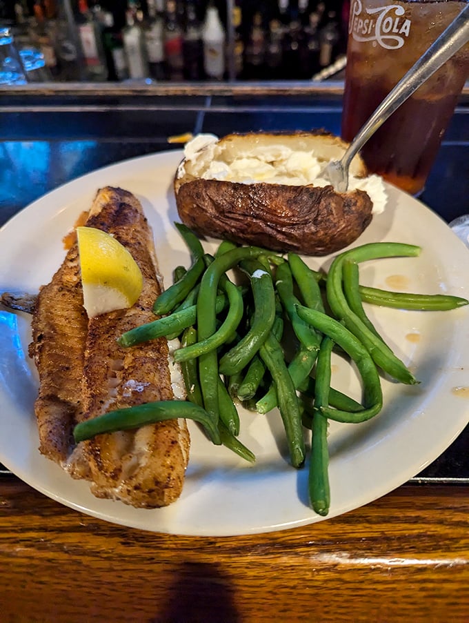 This blackened walleye isn't just dinner; it's Ohio's answer to coastal seafood snobbery, perfectly seasoned and ready for its close-up.