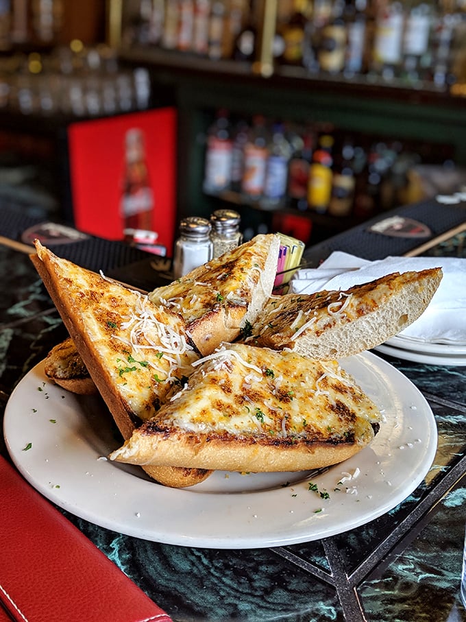 Behold the legendary Blarney Bread &ndash; golden, garlicky, and glorious. One bite of this cheesy baguette and you'll be spinning yarns like you kissed the stone itself.
