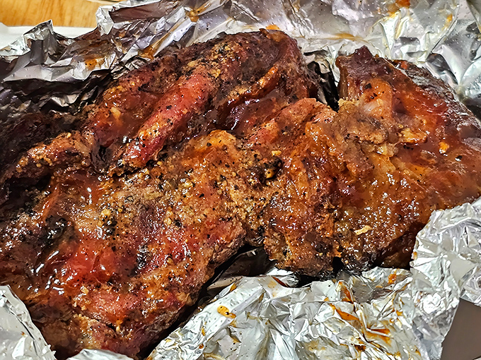 Meat candy that makes grown adults weep with joy. These boneless ribs deliver that perfect bark-to-meat ratio that BBQ dreams are made of.