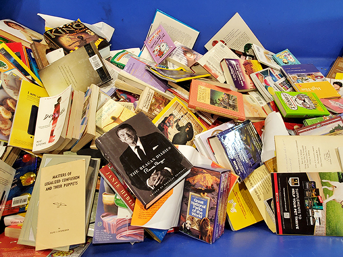 Literary chaos at its finest &ndash; somewhere in this pile, your next favorite book is hiding.