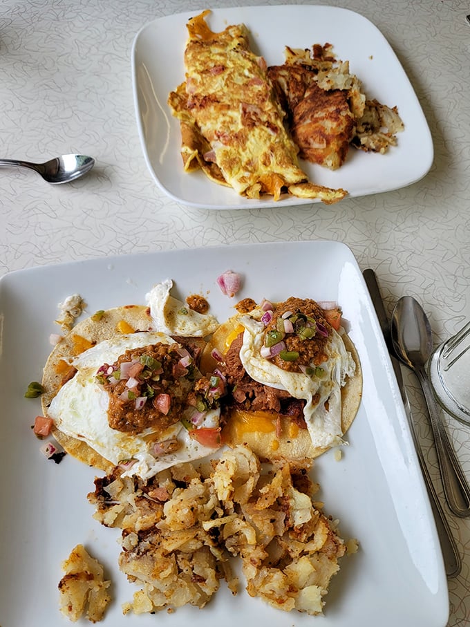 Breakfast alchemy at its finest&mdash;golden eggs and perfectly crisped potatoes that would make your grandmother both jealous and proud.