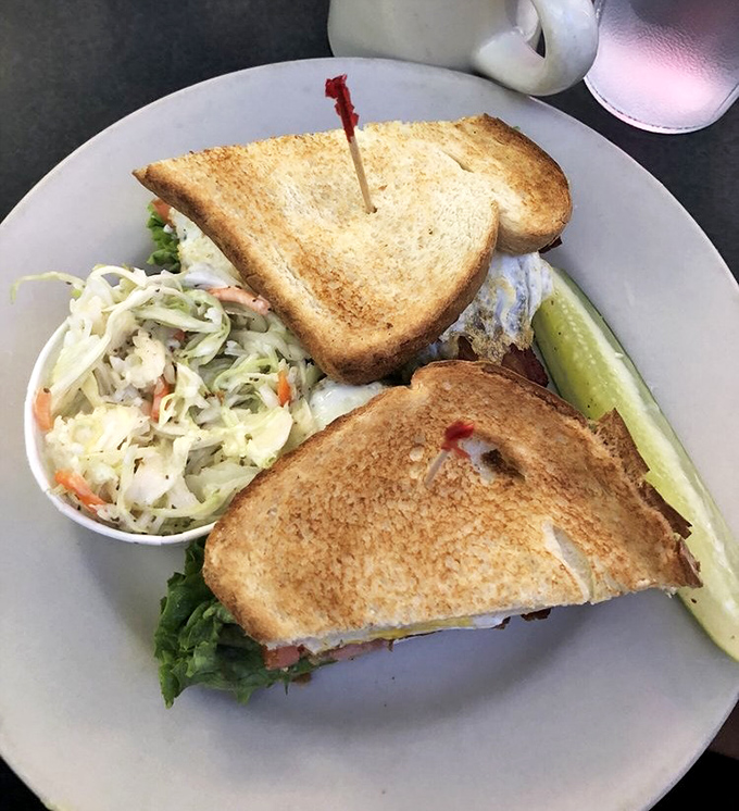 The breakfast BLT arrives looking like summer decided to visit your plate for brunch.