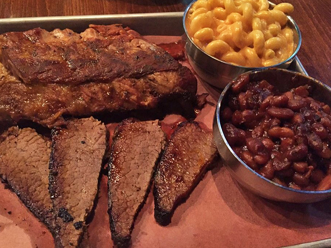 Behold the brisket in all its glory &ndash; that pink smoke ring isn't just decoration, it's a barbecue badge of honor earned through hours of patient smoking.