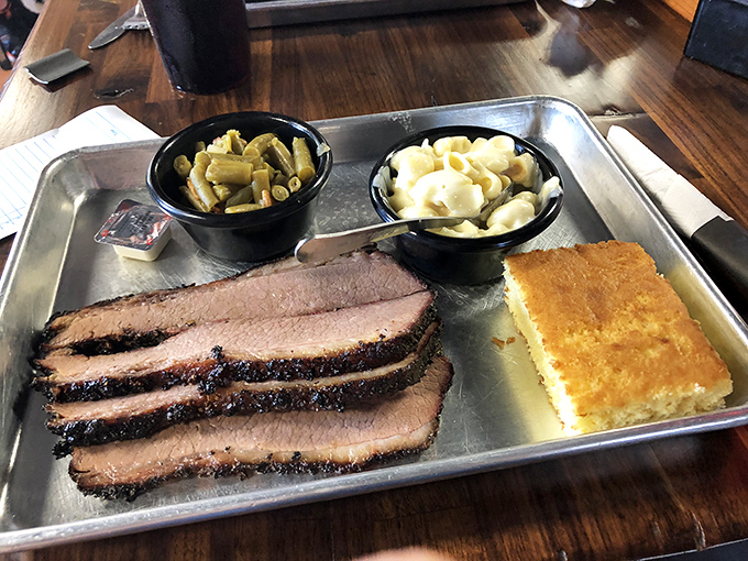 Brisket with that perfect pink smoke ring isn't just meat&mdash;it's a time capsule of patience. Those sides aren't playing supporting roles; they're co-stars.
