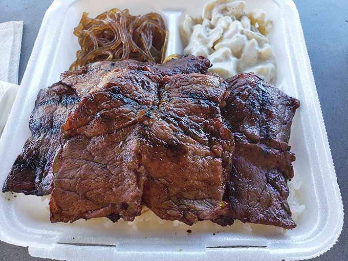 Not from Giovanni's, but part of Hawaii's diverse food truck scene. This brisket plate shows the island's culinary range extends well beyond seafood.