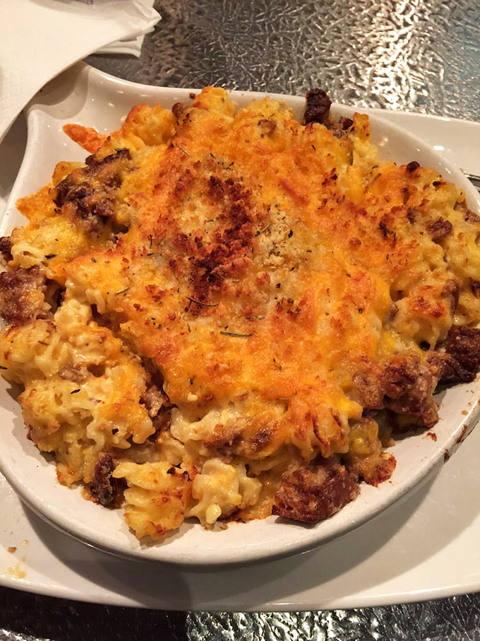 Not all heroes wear capes &ndash; some wear cheese crusts. This brisket mac and cheese doesn't just cross comfort food boundaries; it obliterates them with smoky, gooey perfection.