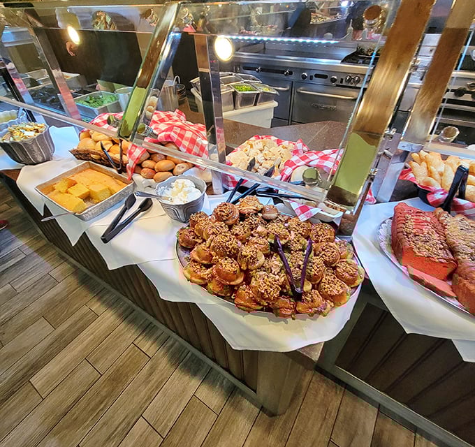 Cinnamon rolls standing at attention like delicious soldiers, ready to sacrifice themselves for your breakfast happiness.