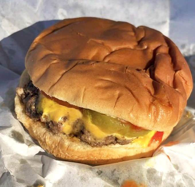 Behold the Brooks cheeseburger in all its glory! That perfect melty cheese blanket is what dreams are made of.
