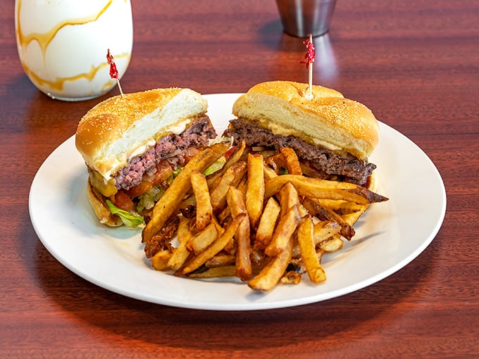 Behold the burger that launched a thousand food dreams. That perfectly charred patty and golden fries are what cheat days were invented for.