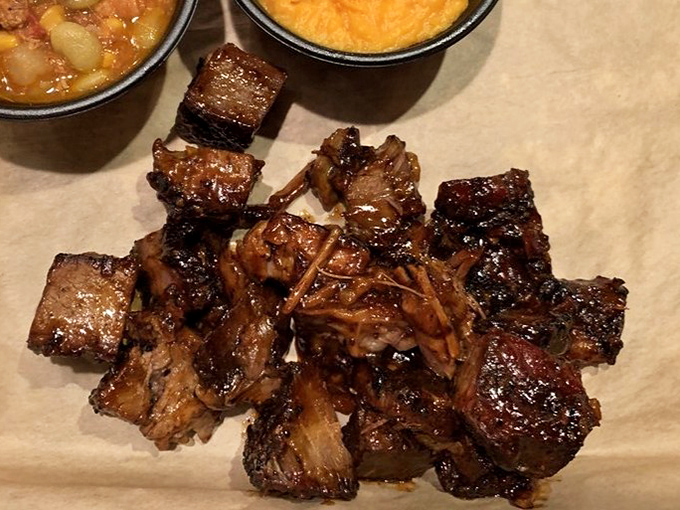 Burnt ends: where brisket goes to heaven. These caramelized nuggets of joy are what barbecue dreams—and occasional meat sweats—are made of.