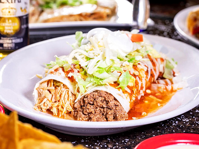 This isn't just a burrito &ndash; it's an architectural marvel of perfectly layered flavors, each bite delivering a harmonious chorus of textures.