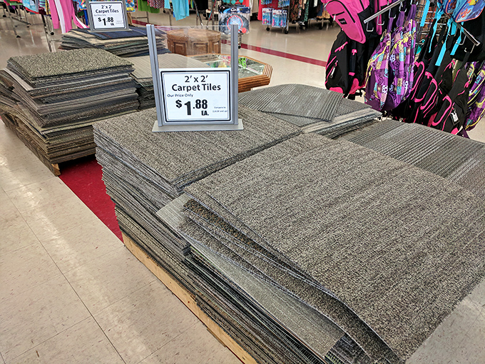 Carpet tiles stacked high &ndash; because your floors deserve a second chance at greatness too.